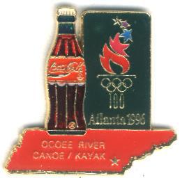 Pincollector: 1996 Atlanta Coca-Cola Coke Ocoee River Canoe...