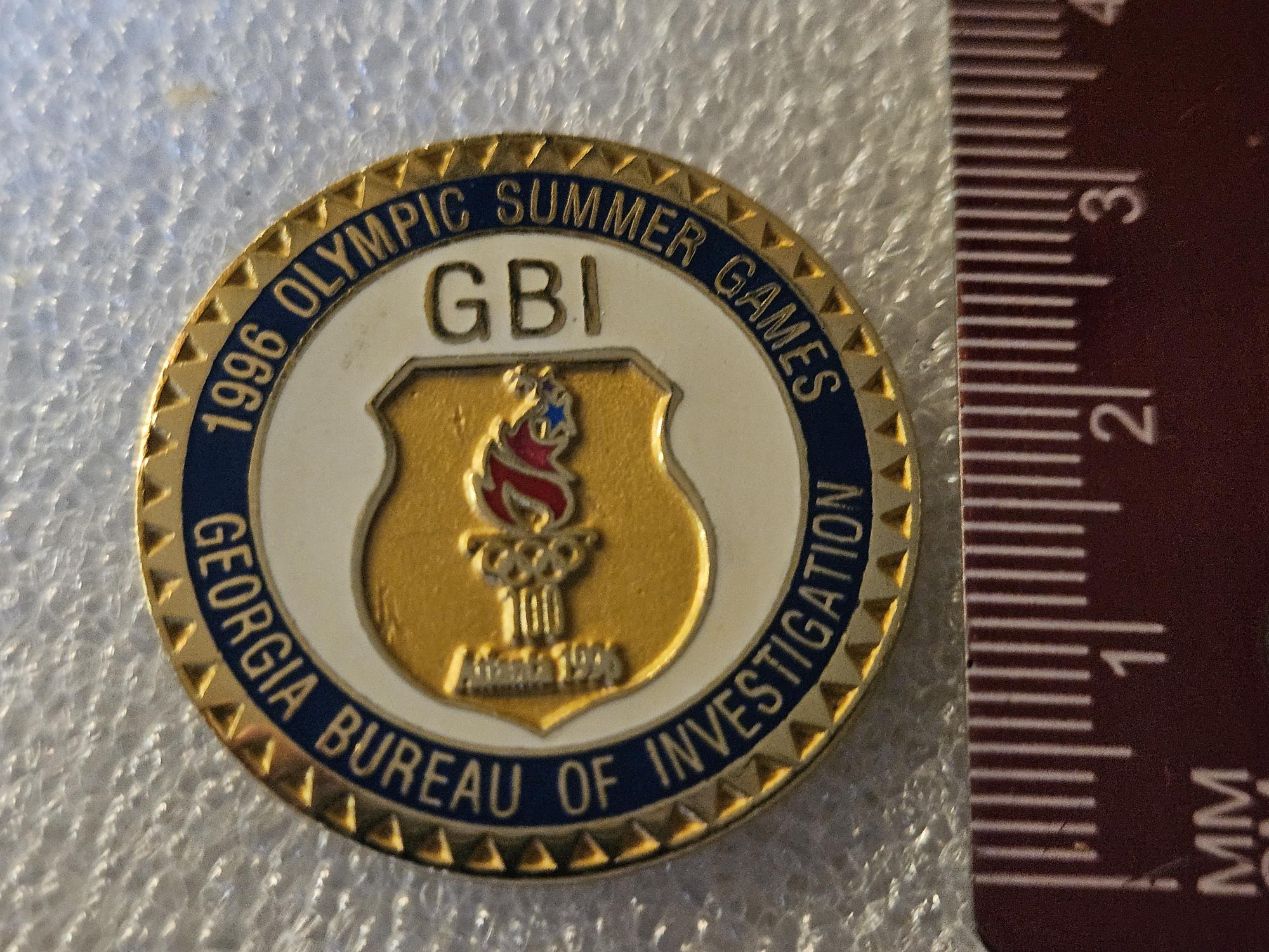 Pincollector: Atlanta 1996 Security Pin GBI 1996 Olympic Su...