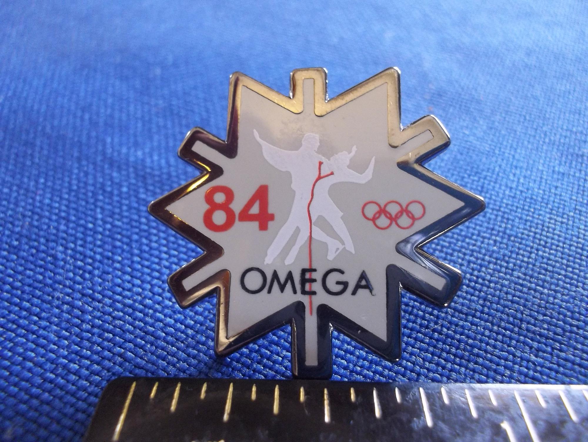 Pincollector: 84 Omega Snow Flake White Pin Figure Skating