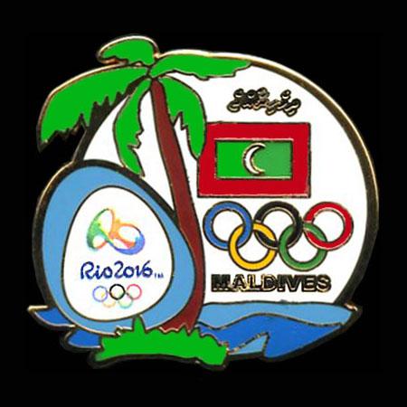 Pincollector: 2016 Maldives Rio Dated NOC Pin